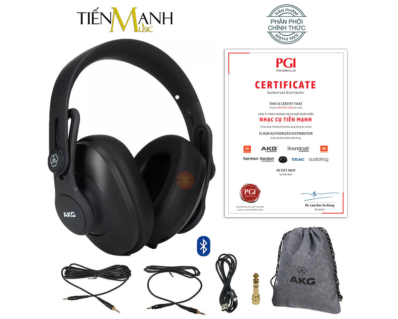 AKG K361 BT Tai Nghe Kiểm Âm Không Dây - tienmanhaudio