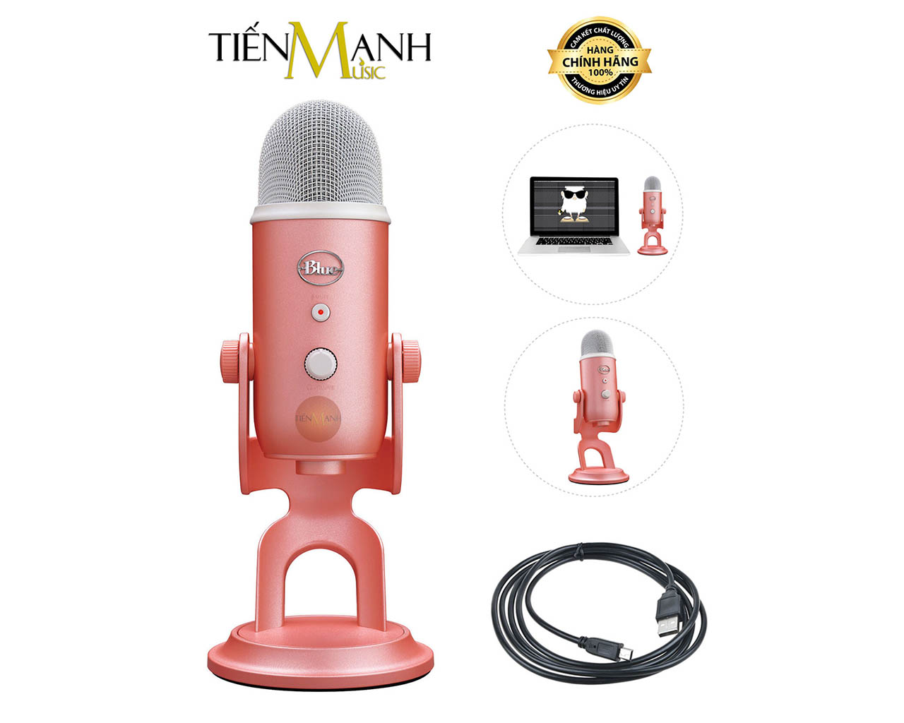 Micro Blue Yeti USB Condenser (3 Condensers) - tienmanhaudio