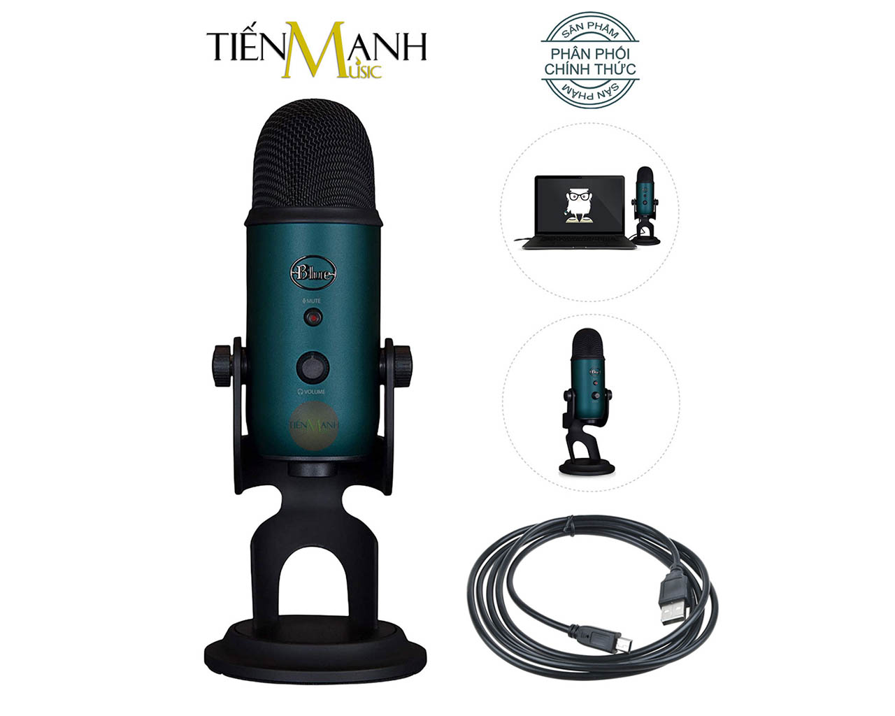 Micro Blue Yeti USB Condenser (3 Condensers) - tienmanhaudio