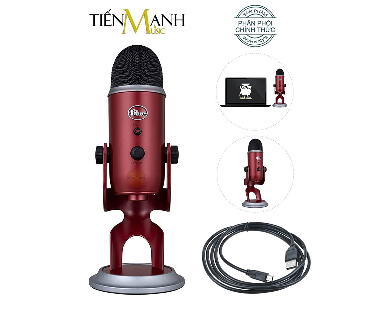 Micro Blue Yeti USB Condenser (3 Condensers) - tienmanhaudio