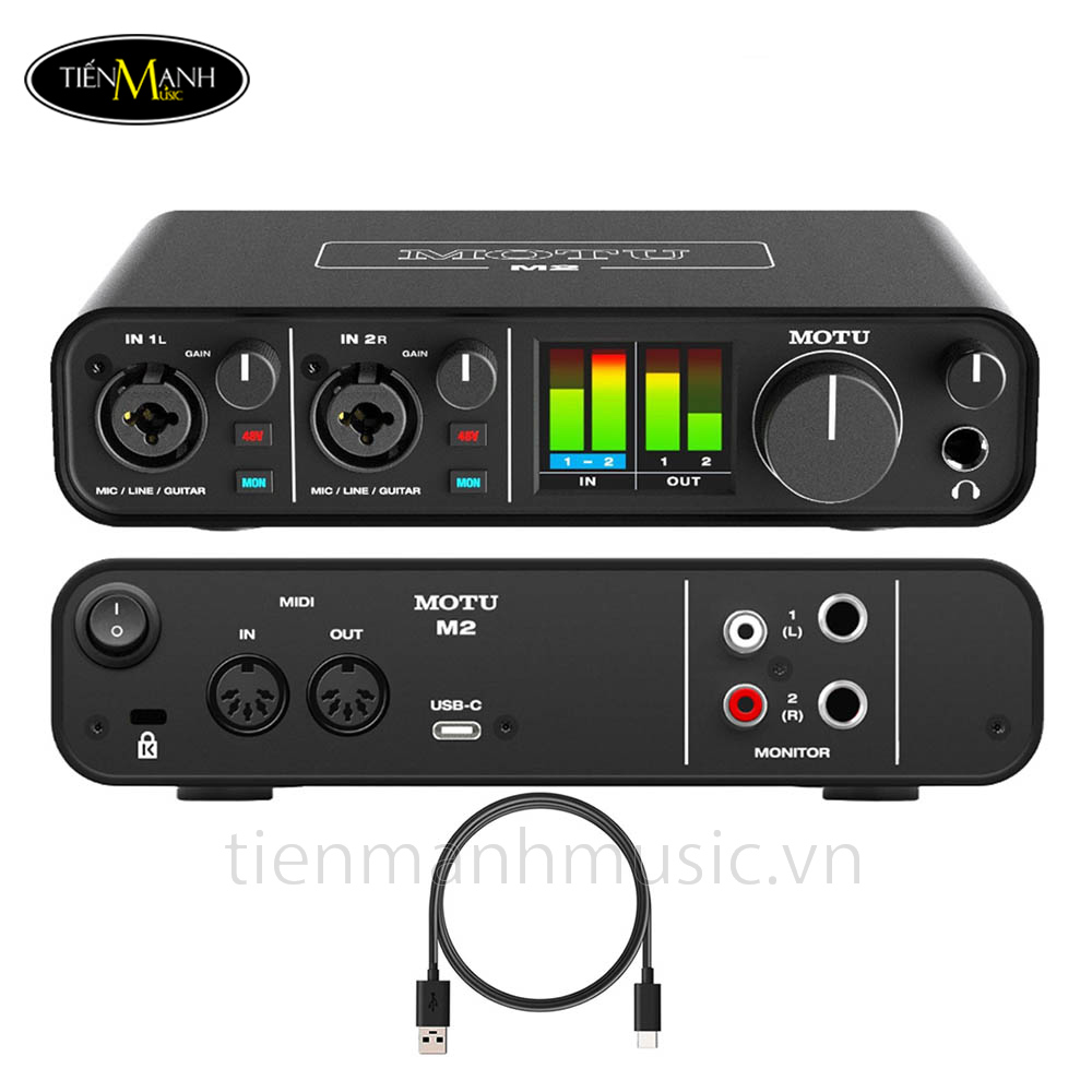 Soundcard Motu M2 USB-C ,Audio Interface - tienmanhaudio