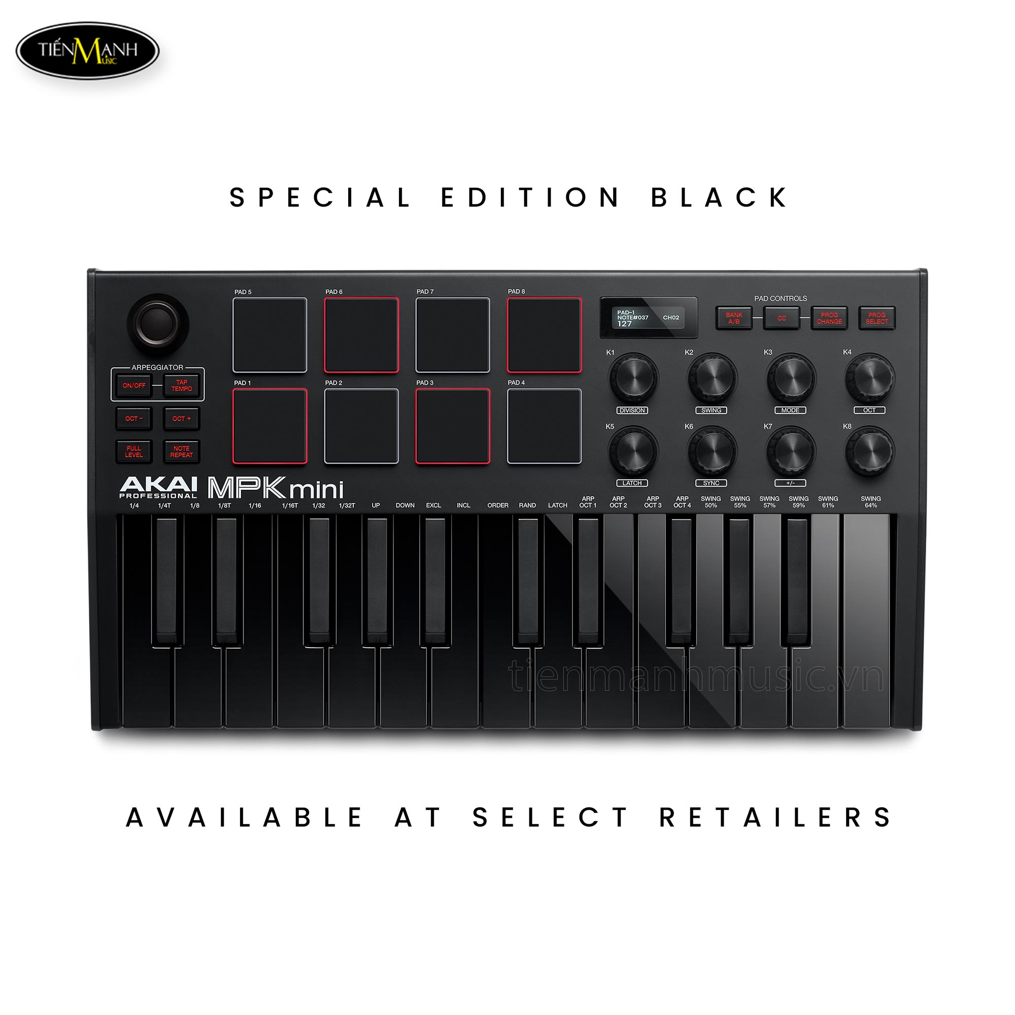 Akai MPK Mini MK3 – Midi Compact Keyboard Controller - tienmanhaudio