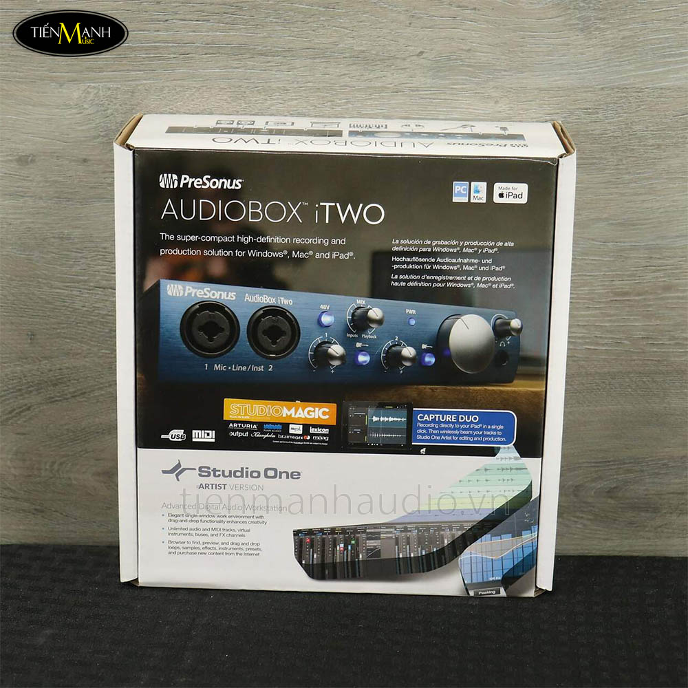 Soundcard PreSonus AudioBox iTwo - Audio Interface - tienmanhaudio
