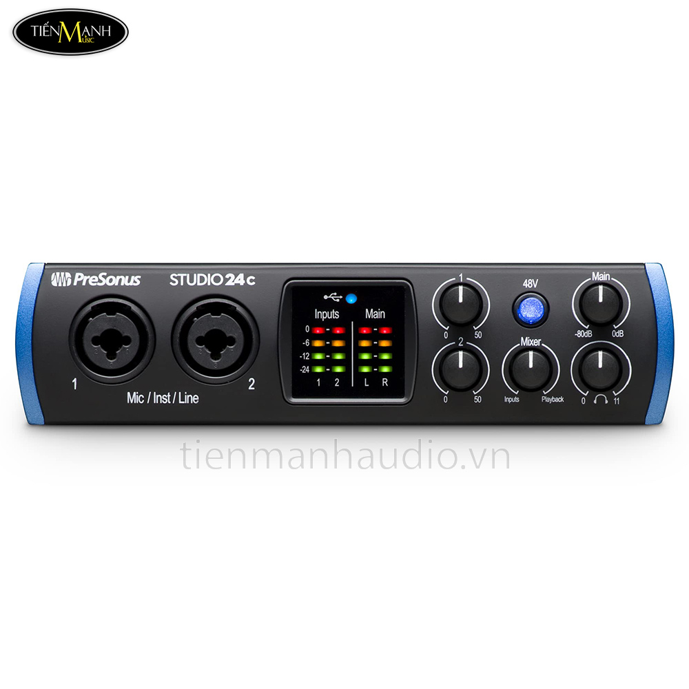 Soundcard PreSonus Studio 24C - Audio Interface - tienmanhaudio