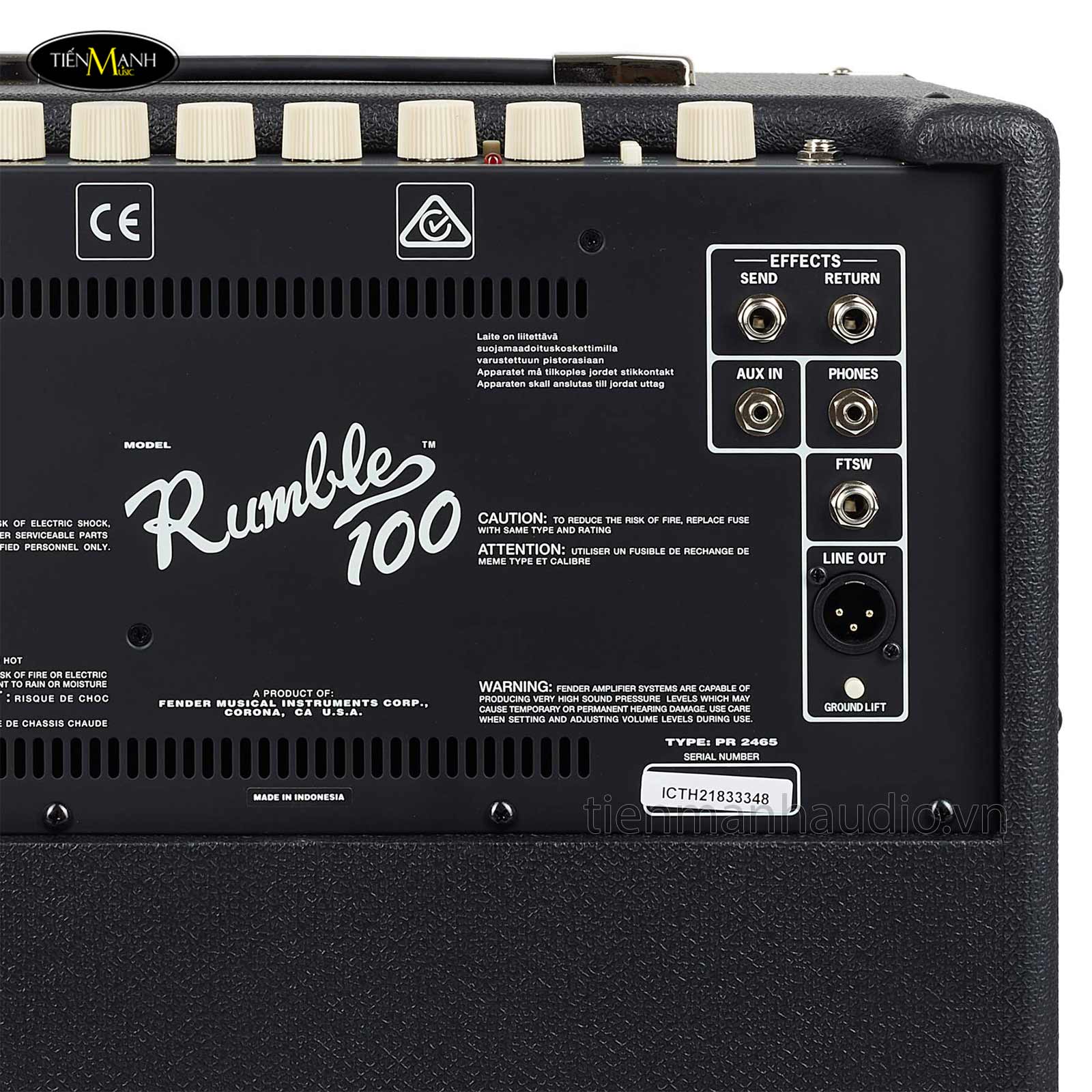 Amplifier Bass Fender Rumble 100 V3 - tienmanhaudio