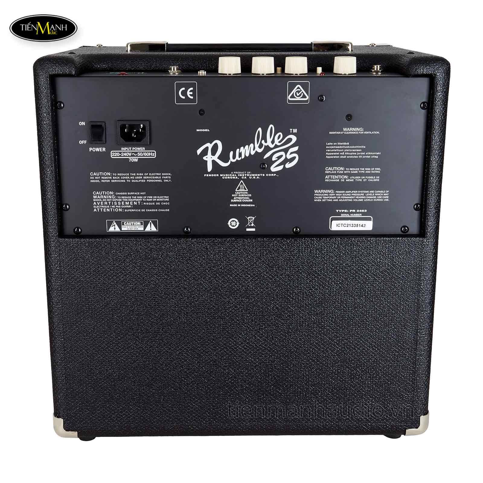 Amplifier Bass Fender Rumble 25 V3 230V EUR - tienmanhaudio