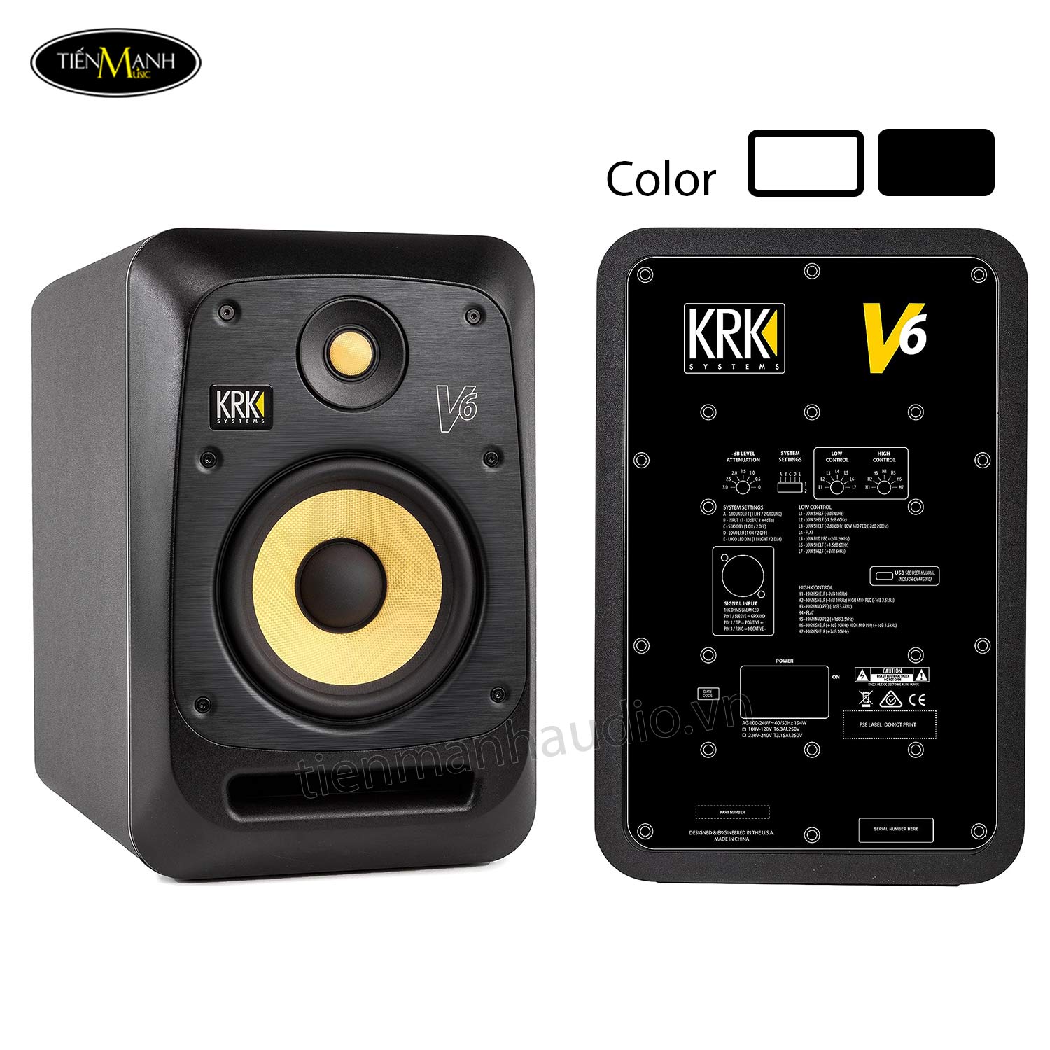 Loa Kiểm Âm KRK Rokit V6 S4 Trắng | Đen - tienmanhaudio