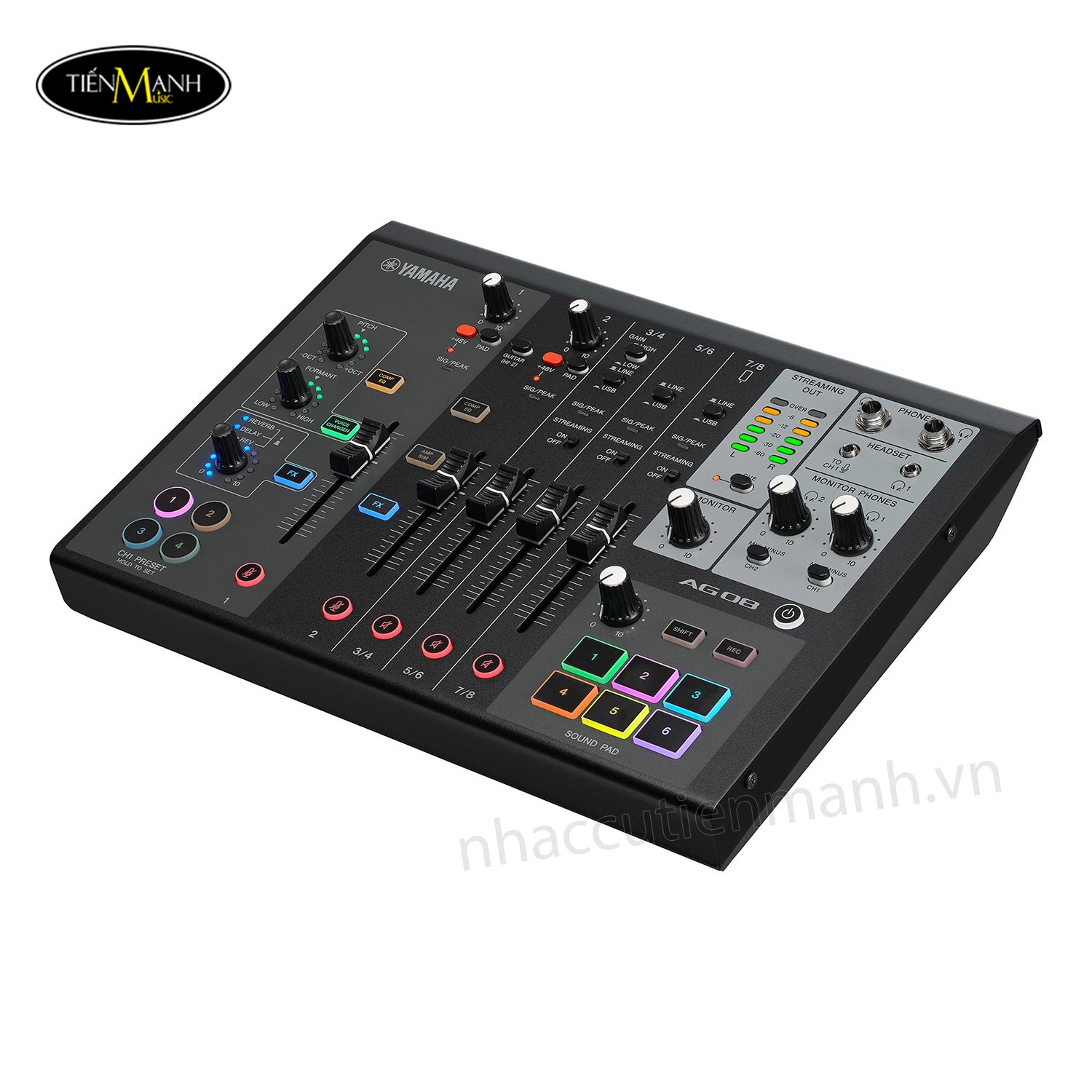 Bàn Trộn Mixer Yamaha AG08 + Live Streaming - tienmanhaudio