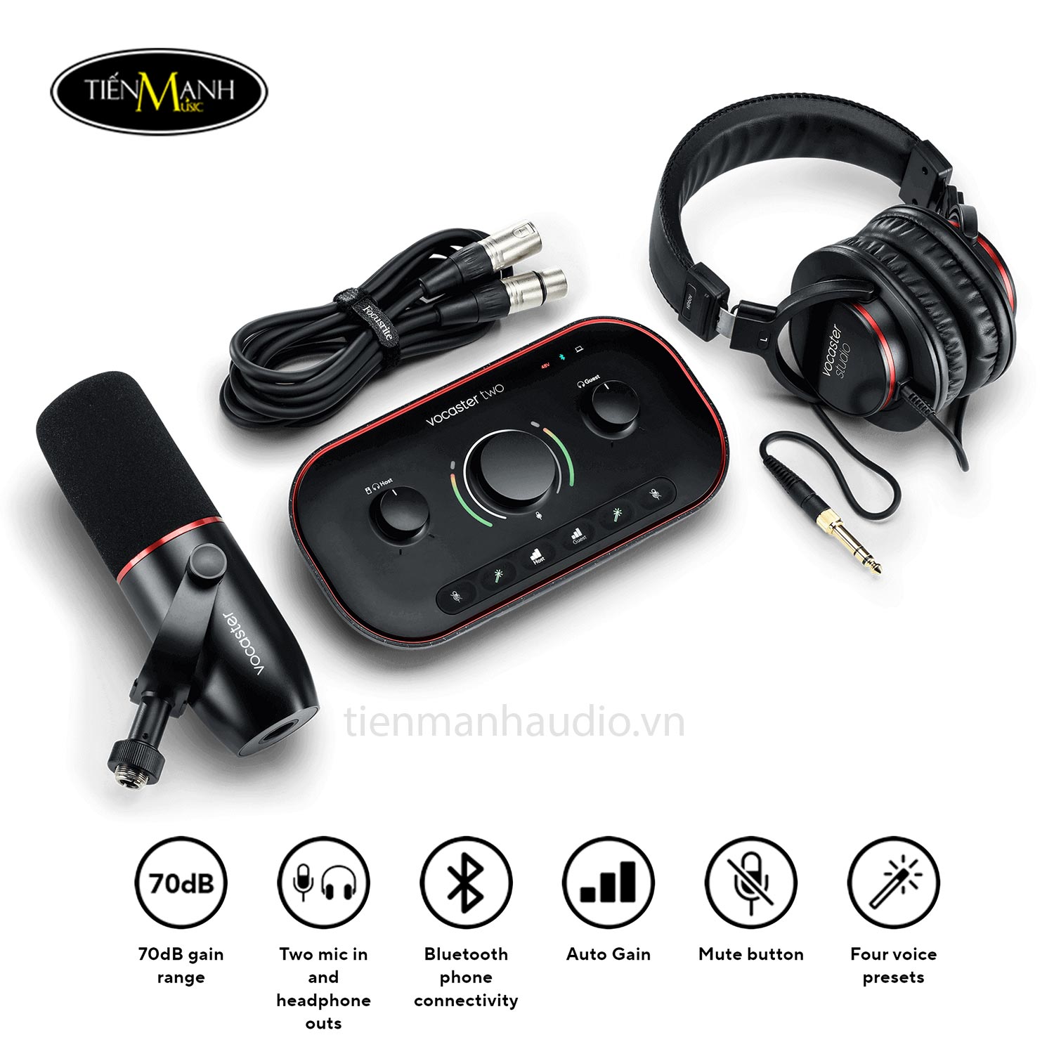 Focusrite Vocaster Two Studio Podcasting Interface - tienmanhaudio