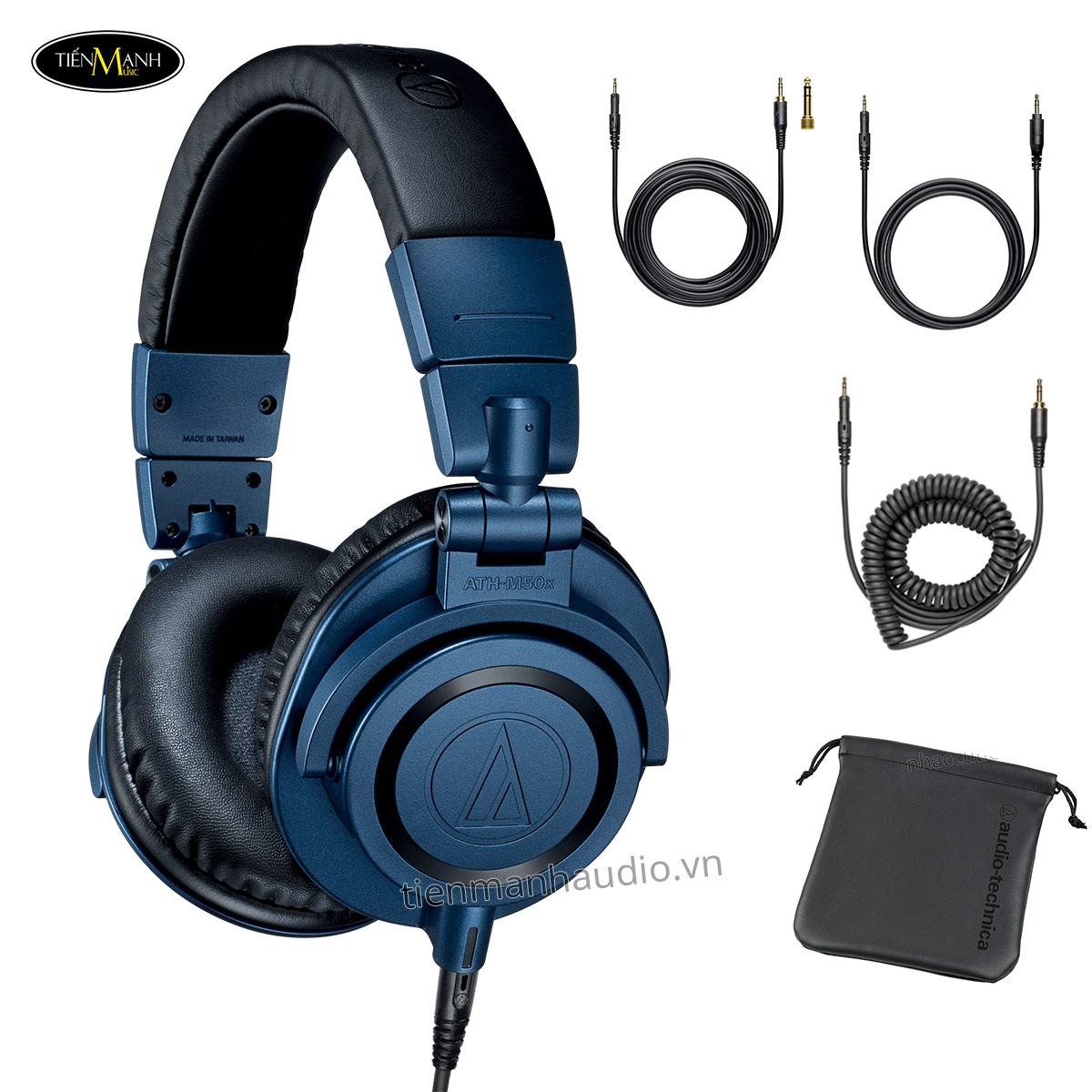 Audio Technica ATH M50X DS ( Màu Xanh ) – Tai Nghe Kiểm Âm - tienmanhaudio