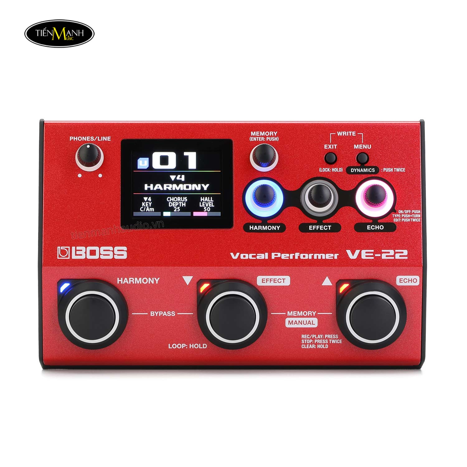 Boss VE22 Vocal Effects and Looper Pedal - tienmanhaudio